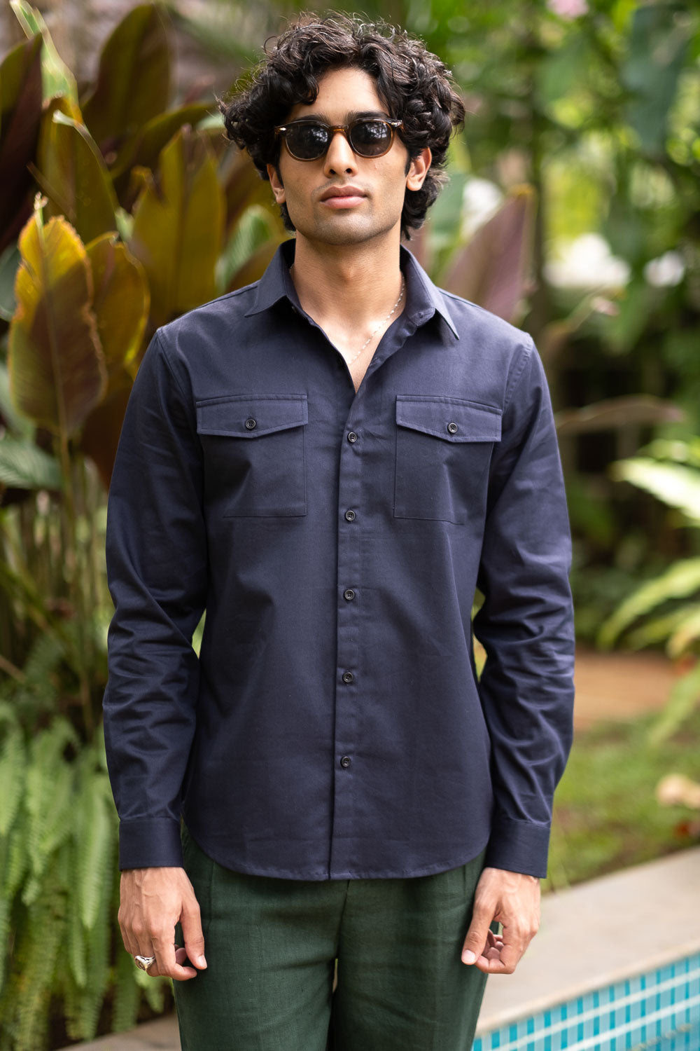 The Heavyweight Cotton Jacket for Men Navy Blue
