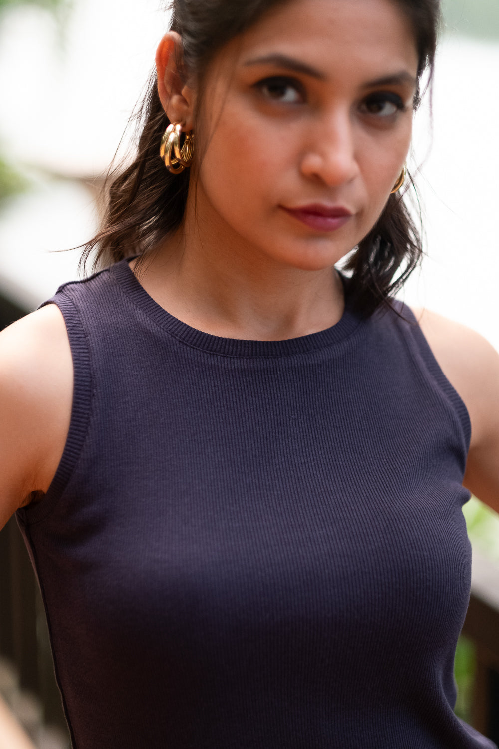 Women's Tank Top | Rib Tank Navy Blue Womens Tank Top