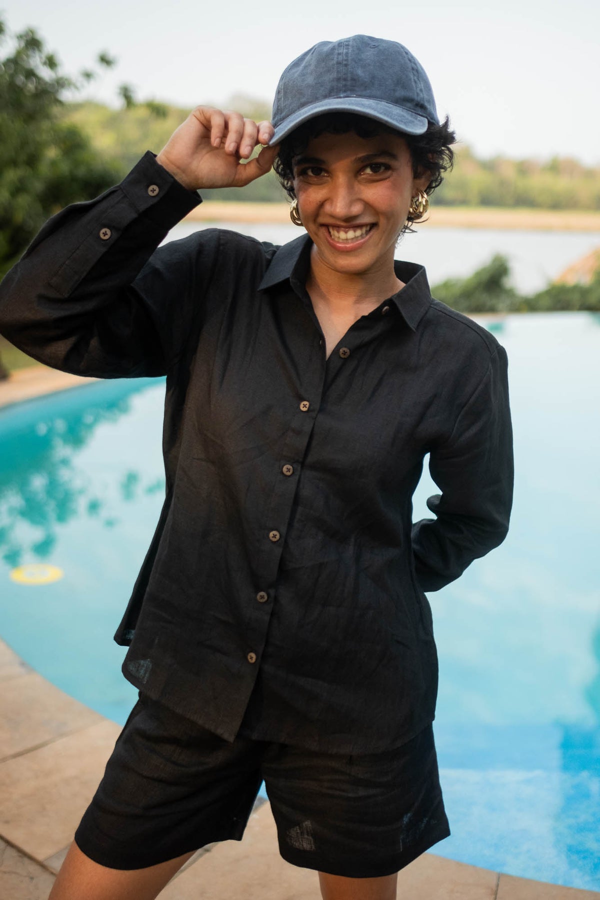 The Linen Day for Women Shirt Midnight Black