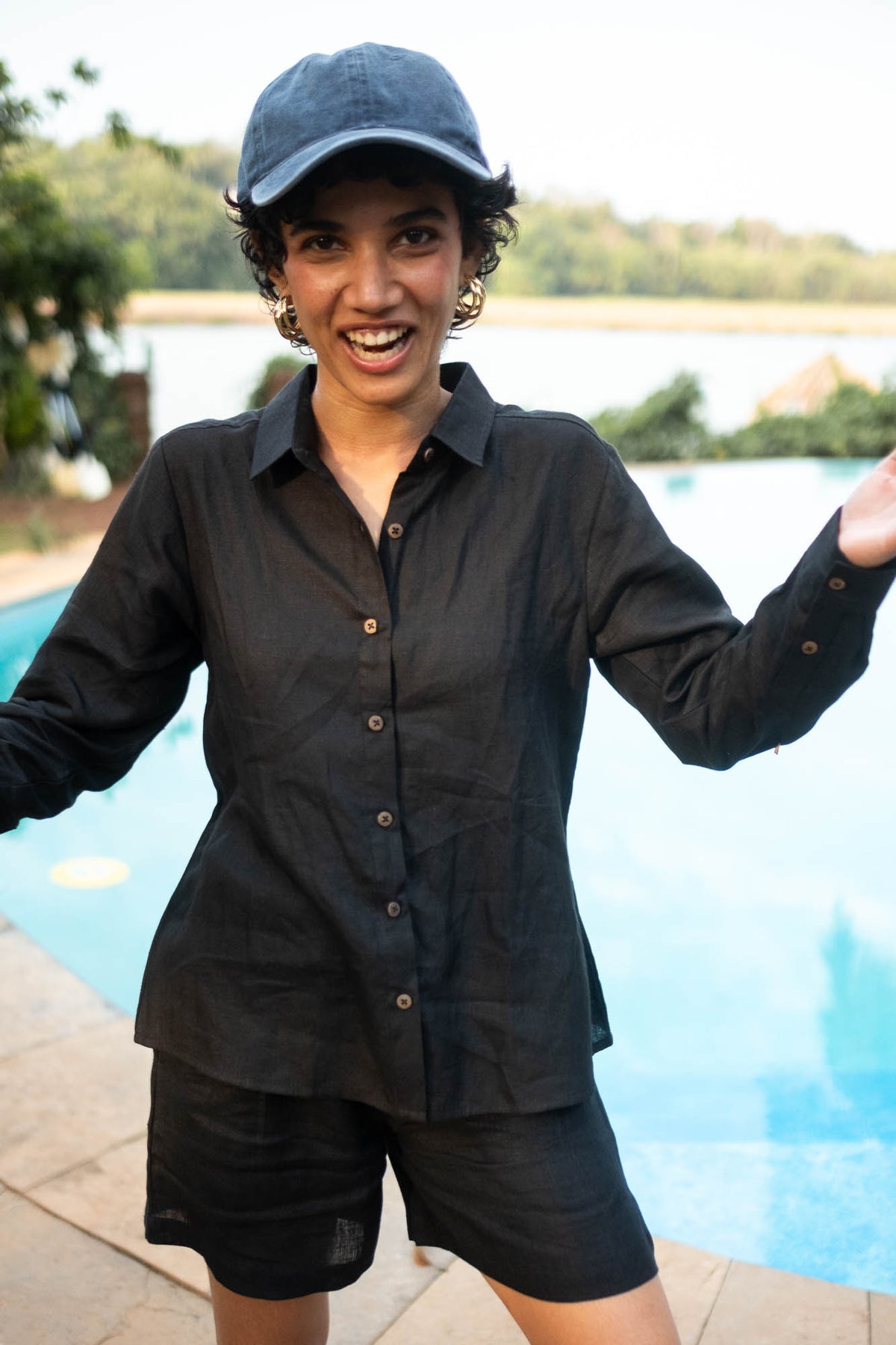 The Linen Day for Women Shirt Midnight Black