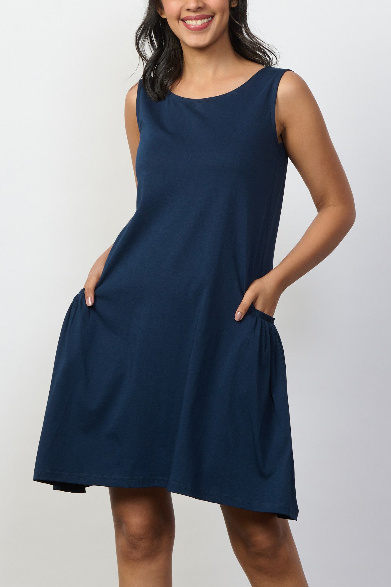 Buy Pima Pocket Dress for Women Deep Sea Blue Online