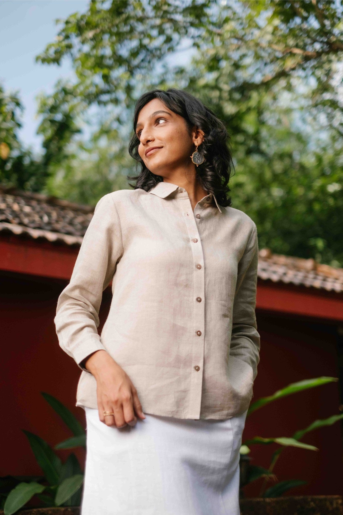 Shirt for Women-The Linen Day for Women Shirt Ginger