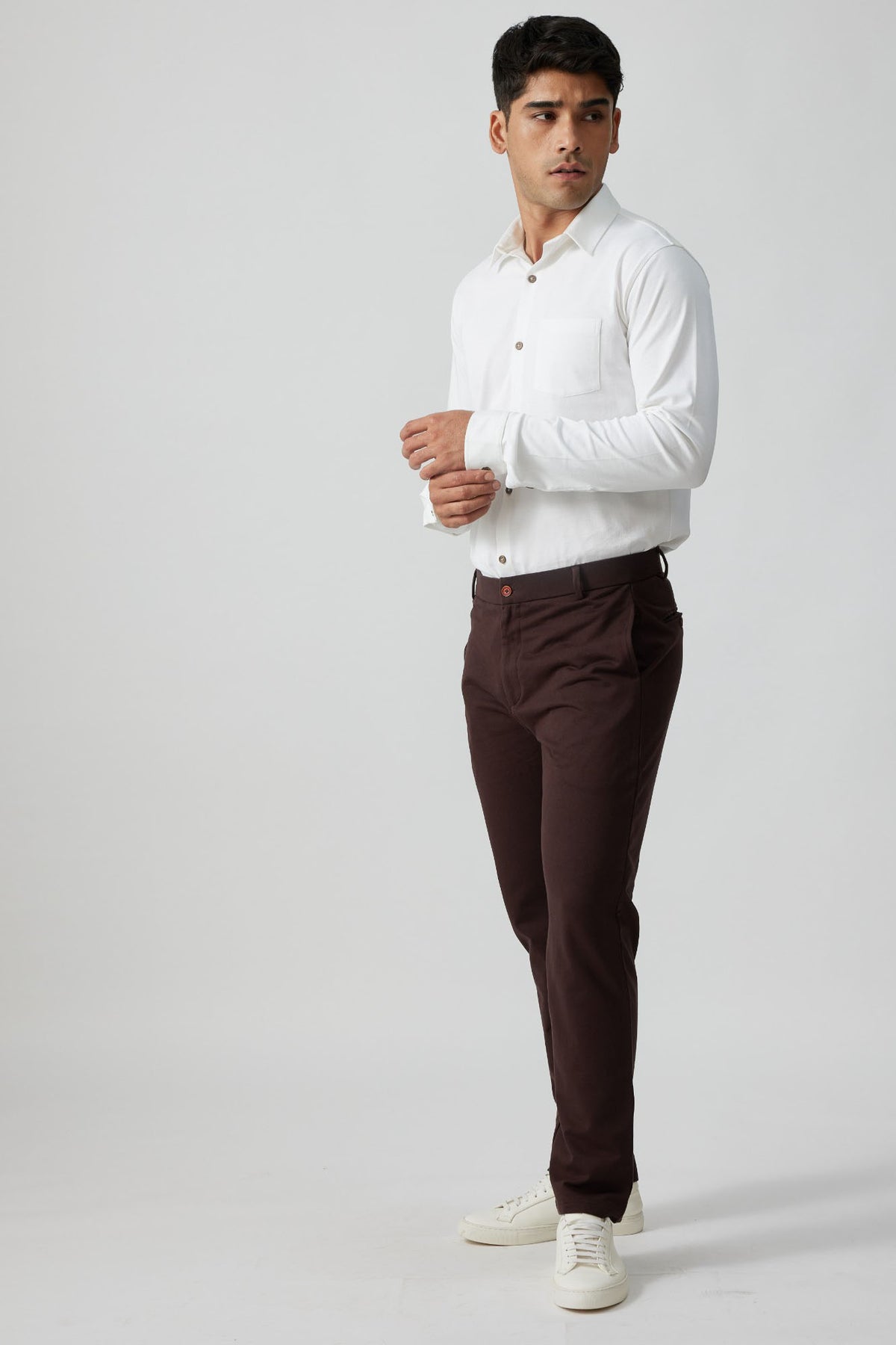 Mens Trouser | Pima French Terry Trousers Walnut Brown